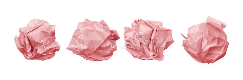 Red Crumpled Paper Ball, Wrinkled Texture Stock Vector - Illustration ...