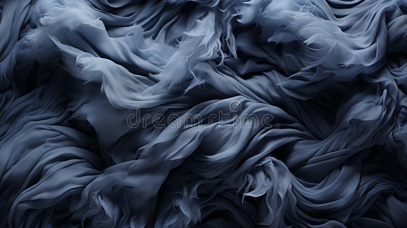 Wrinkled Dark Blue Fabric with Textured Appearance Stock Illustration ...