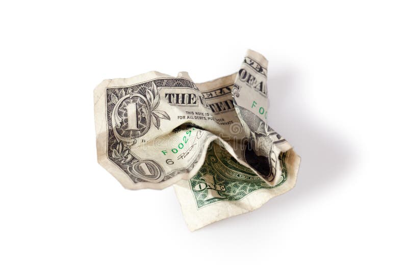 Crumpled Dollar stock photo. Image of luxury, cash, finance - 5026342