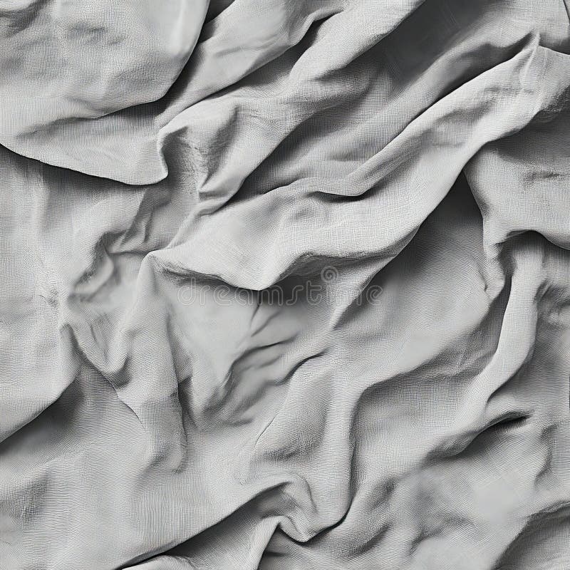 Wrinkled Light Gray Fabric Texture Soft Folds Shadows Stock Photos ...