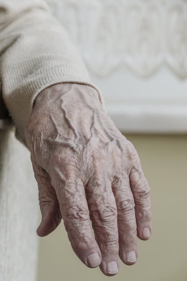 Wrinkled Hand of a Senior Person Stock Photo - Image of mature, female ...