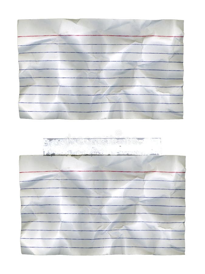 Wrinkled Index Cards stock illustration. Illustration of isolated - 4716564