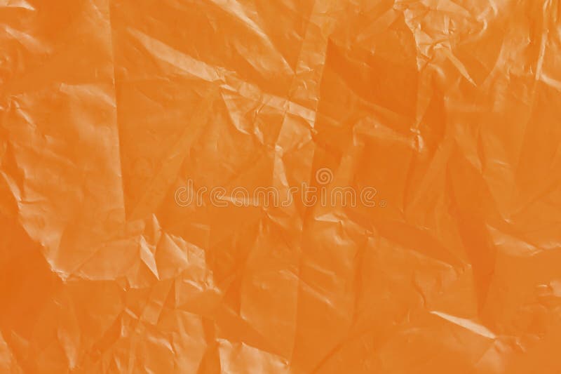Wrinkled Orange Plastic Surface Stock Photo - Image of space, object ...
