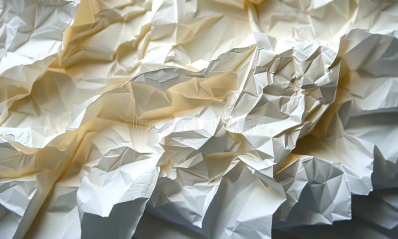 Wrinkled Paper Background with Subtle Texture and Neutral White Tones ...