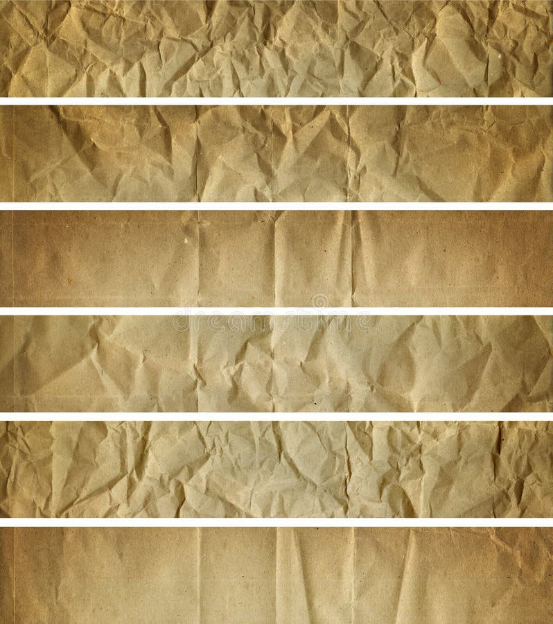 Wrinkled paper, banners stock image. Image of horizontal - 14852037