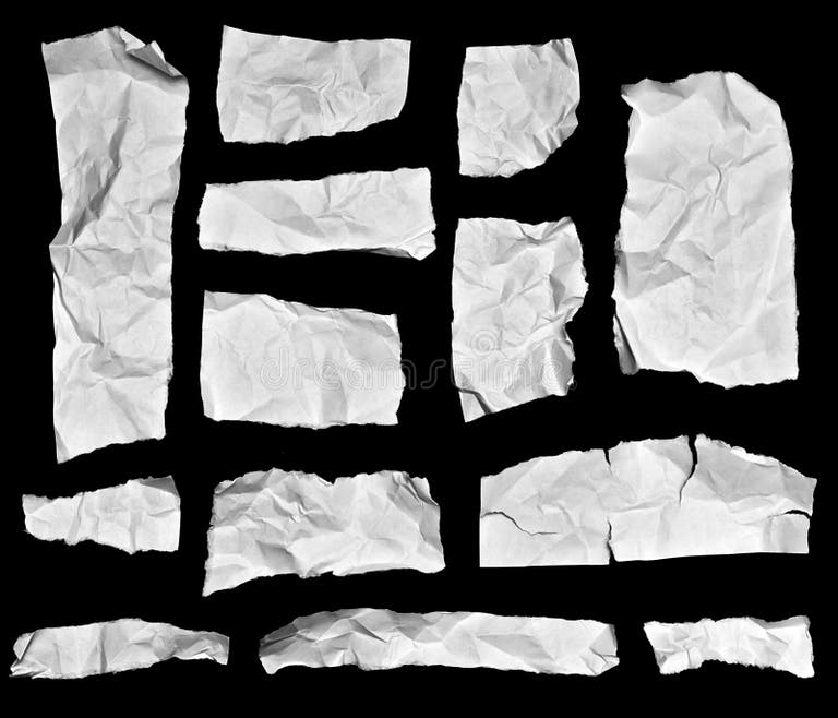 Wrinkled Paper Note Pieces stock image. Image of empty - 19158183