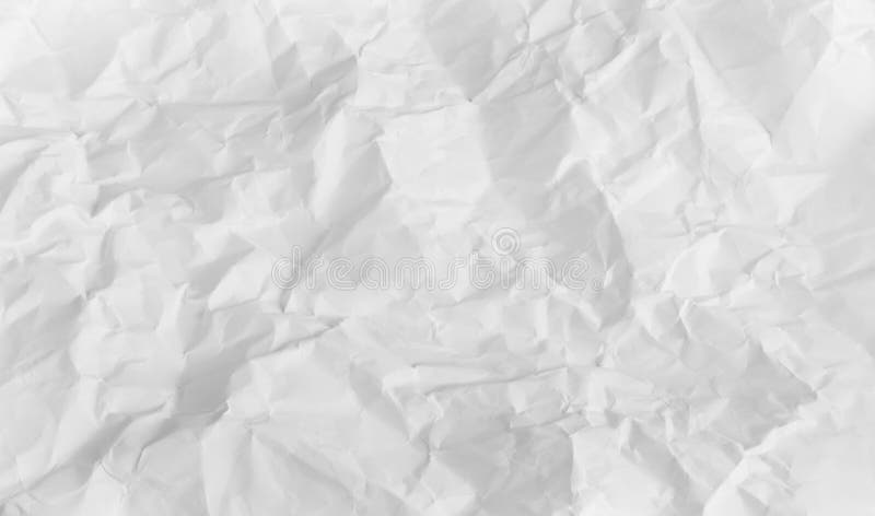 Wrinkled Sheet Of White Paper Stock Photo - Image of crease, recycling ...