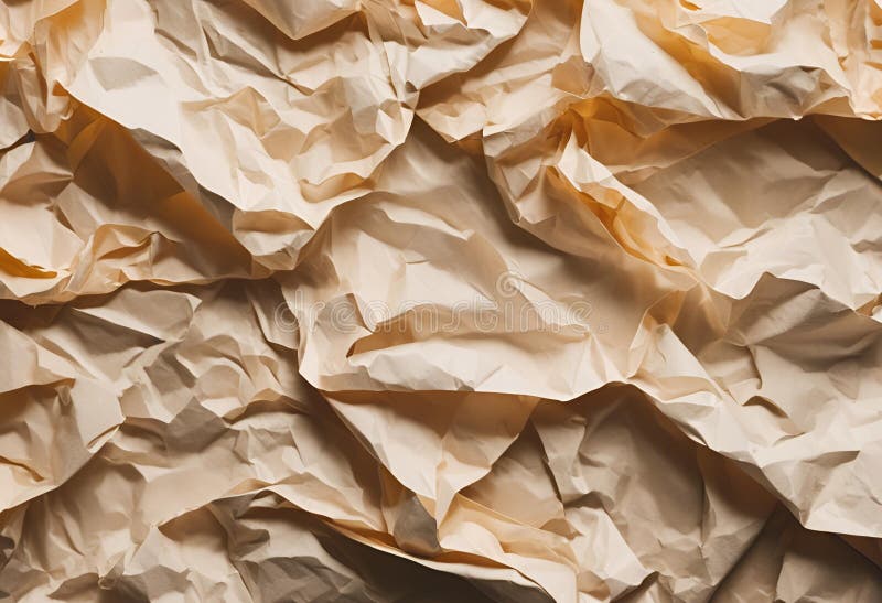 Wrinkled Smooth Brown Paper, Creating a Beautiful Textured Appearance ...