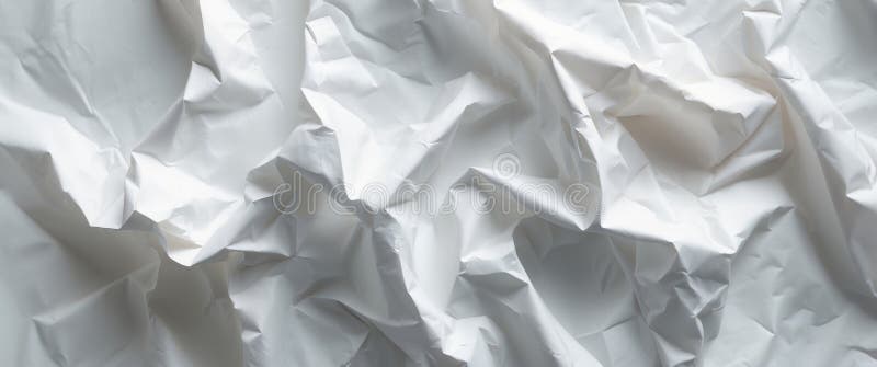 Wrinkled Texture of Crumpled White Paper on a Light Background for ...