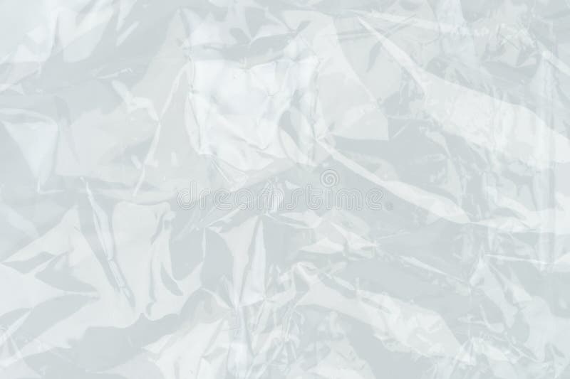 Wrinkled Transparent Plastic Sheet with Soft Light Reflections in ...