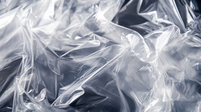 Wrinkled Transparent Plastic Wrap Stock Illustration - Illustration of ...