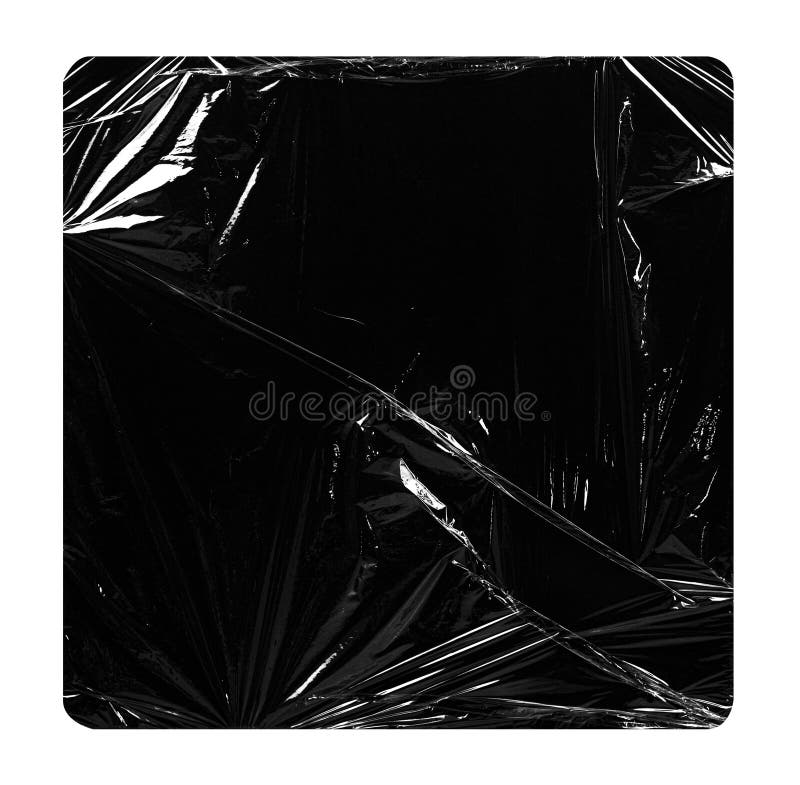 Wrinkled Transparent Plastic Wrap Texture in Square Stock Photo - Image ...