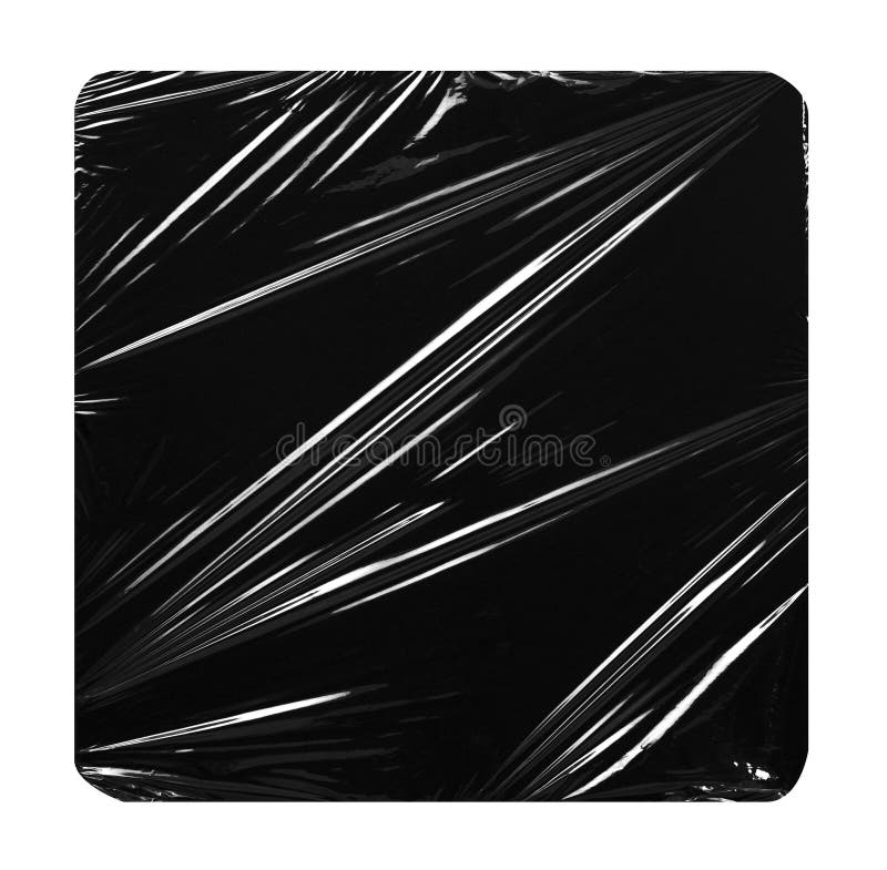 Wrinkled Transparent Plastic Wrap Texture in Square Stock Image - Image ...