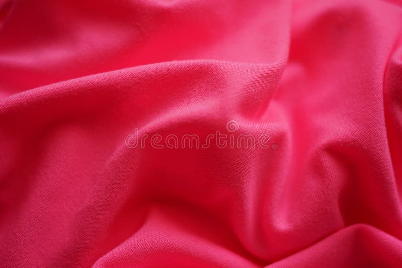 Wrinkled Vivid Pink Jersey, Soft Fabric Background Stock Photo - Image ...