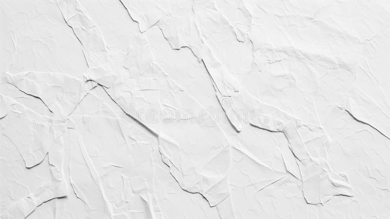 Wrinkled White Paper Texture with Sharp Creases Creating an Abstract ...