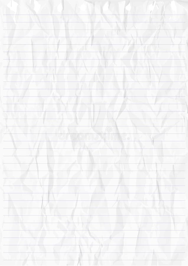 Wrinkled Notebook Paper Stock Illustrations – 414 Wrinkled Notebook ...