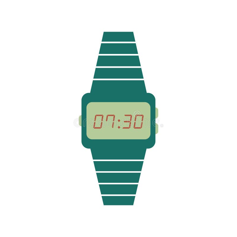 Wrist Digital Watch Icon Vector Stock Vector - Illustration of business ...