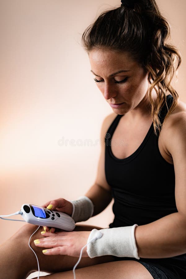 Wrist Physical Therapy with TENS Electrode Brace Pads, Transcutaneous ...