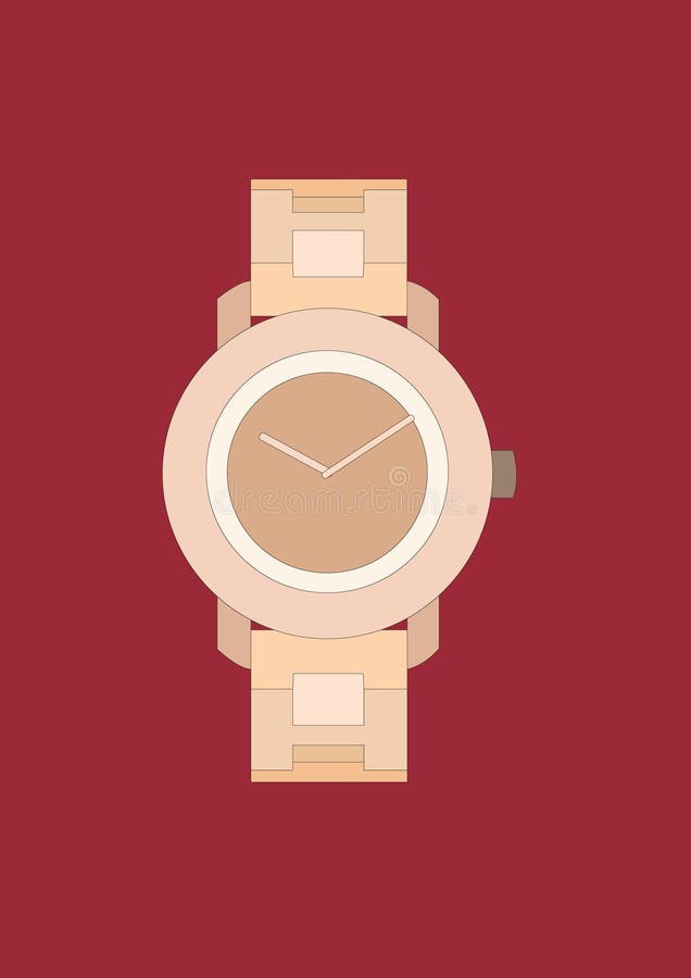 Wrist Watch. Vector Illustration Decorative Background Design Stock ...