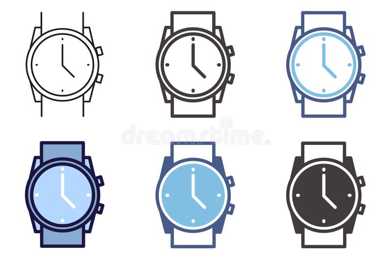 Wristwatch Clock Icon. Vector Graphic Element Stock Vector ...