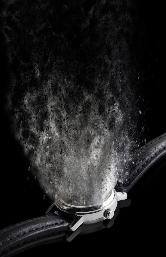 Wristwatch Explode Time Concept by Time Pressure and Time is Run Stock ...