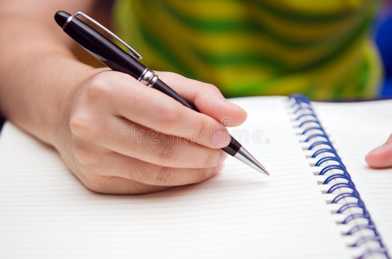 Write Activity with a Pen and a Book Stock Photo - Image of concept ...