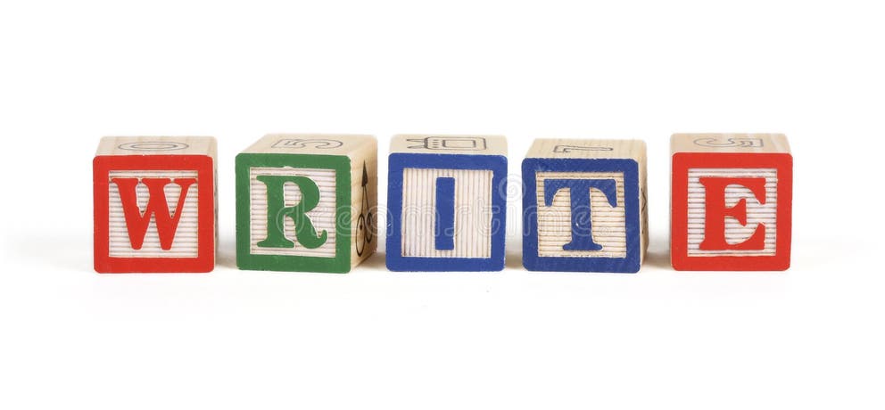 Write - Alphabet Blocks Isolated Stock Photo - Image of spell, school ...