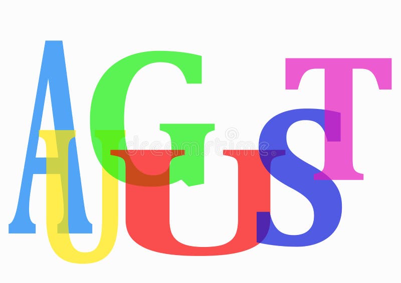 August Letters Stock Illustrations – 797 August Letters Stock ...