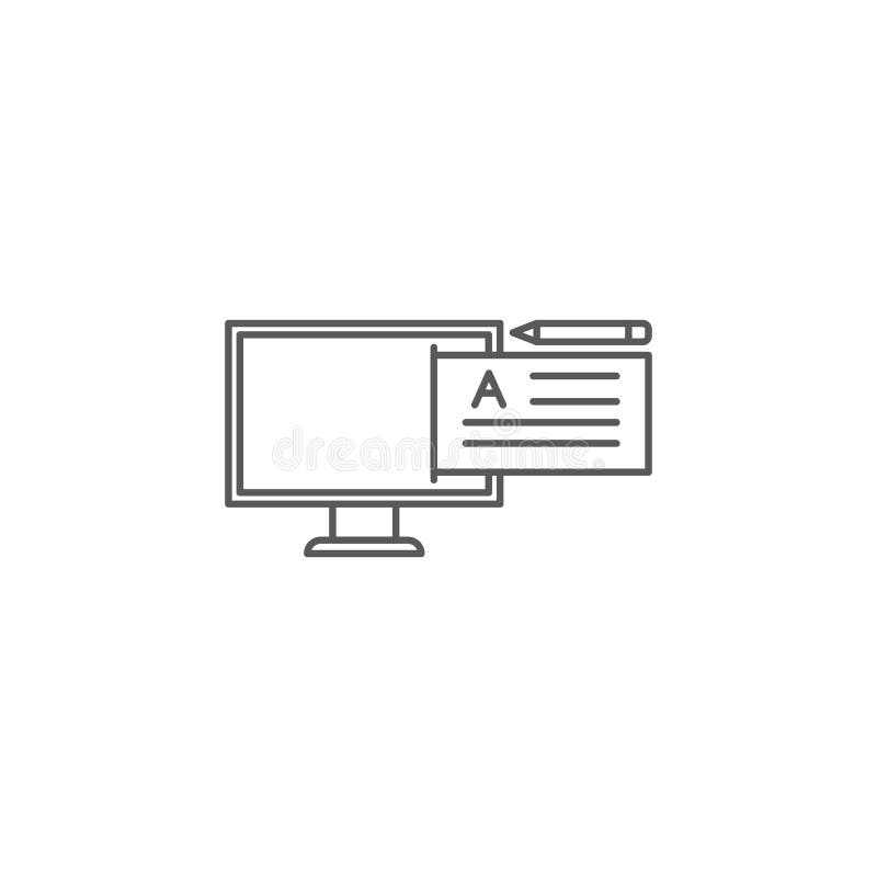 Write Blog Post Vector Icon Symbol Isolated on White Background Stock ...