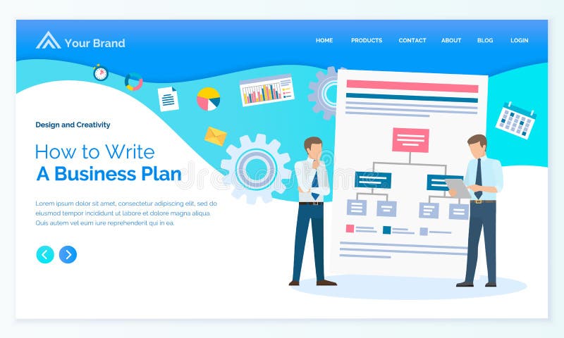 Write Business Plan, Businessman and Scheme Vector Stock Vector ...