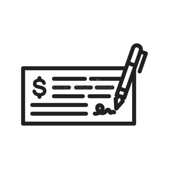 Write Cheque Icon Vector Image. Suitable for Mobile Apps, Web Apps and ...