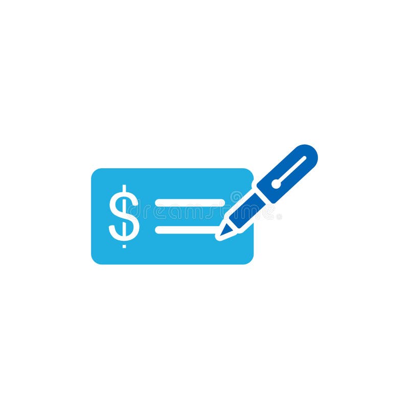 Write Cheque Logo Icon Design Stock Vector - Illustration of icon ...