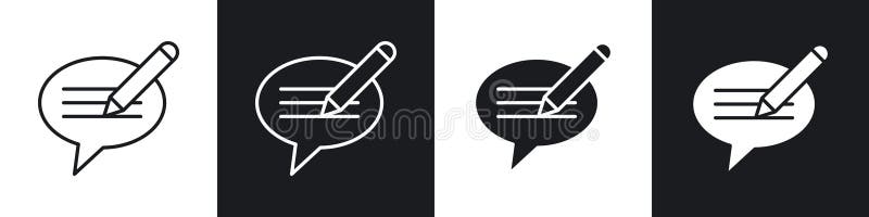 Write comment icon stock vector. Illustration of testimonials - 341327284