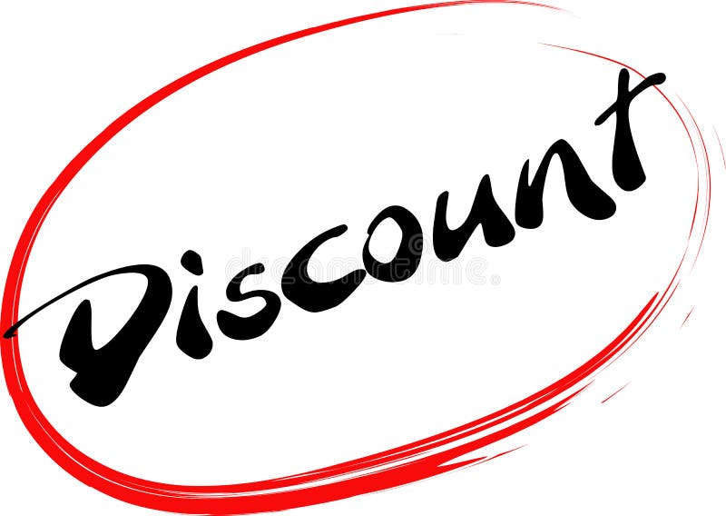 Discount in Hand Traced Circle Stock Vector - Illustration of discount ...