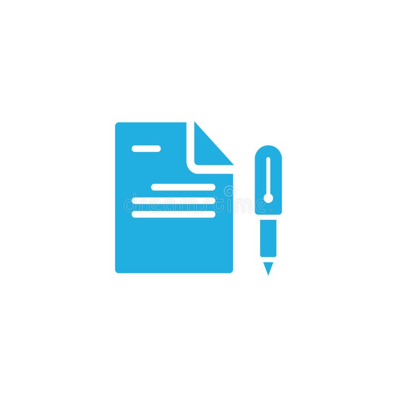 Write Document Logo Icon Design Stock Vector - Illustration of contract ...