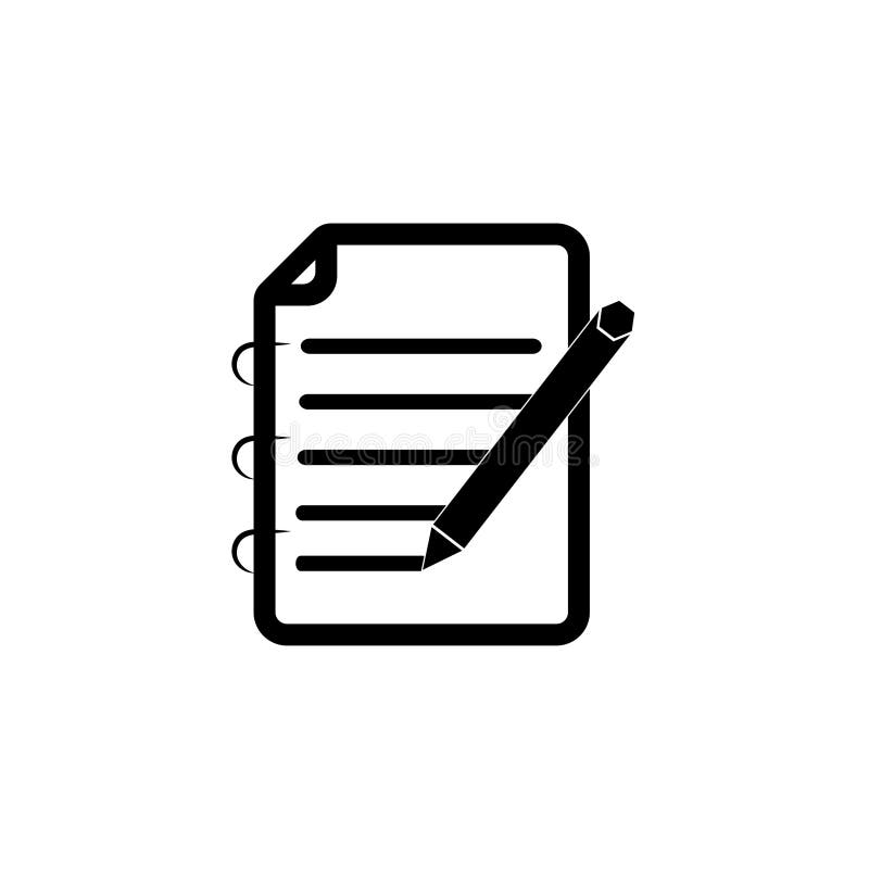 Write Document User Interface Outline Icon Logo Vector Illustration Stock Vector - Illustration ...