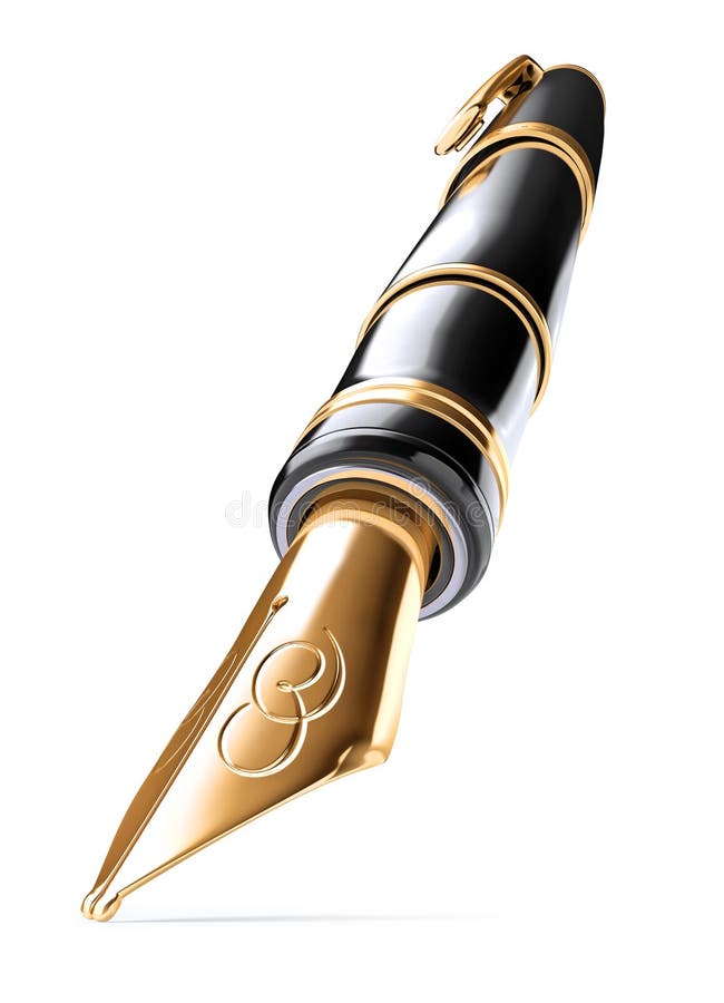Fountain pen stock illustration. Illustration of text - 1055549