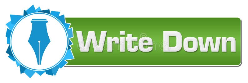 Write Down Blue Green Random Shapes Circle Bar Stock Illustration ...