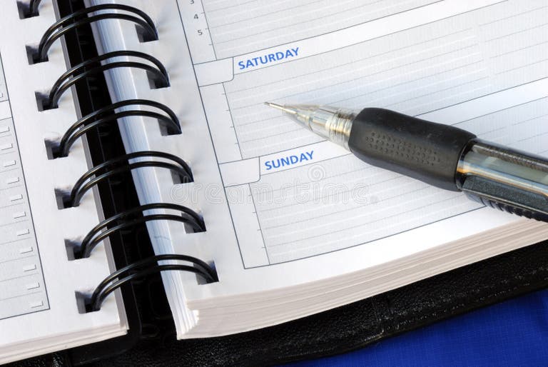 Write Down the Notes for the Weekend Stock Image - Image of notebook ...