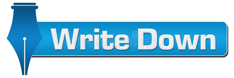 Write down stock illustration. Illustration of text, compose - 19834595