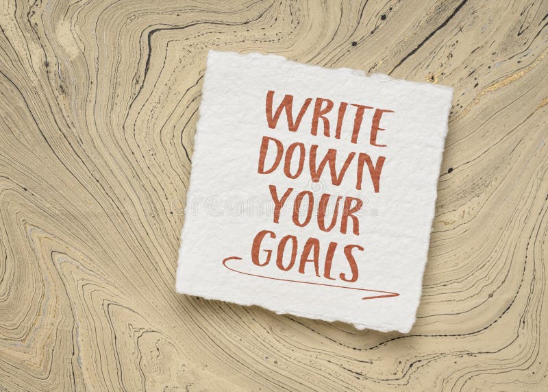 Write Down Your Goals Reminder Stock Illustration - Illustration of ...