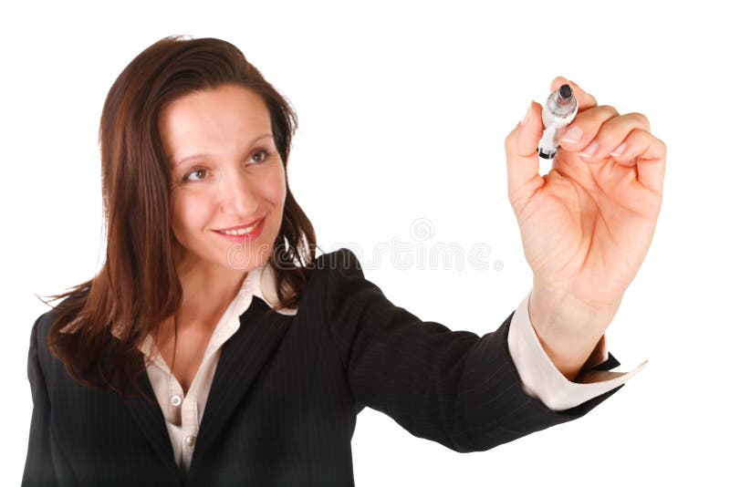 Write or draw stock image. Image of caucasian, confident - 6429997