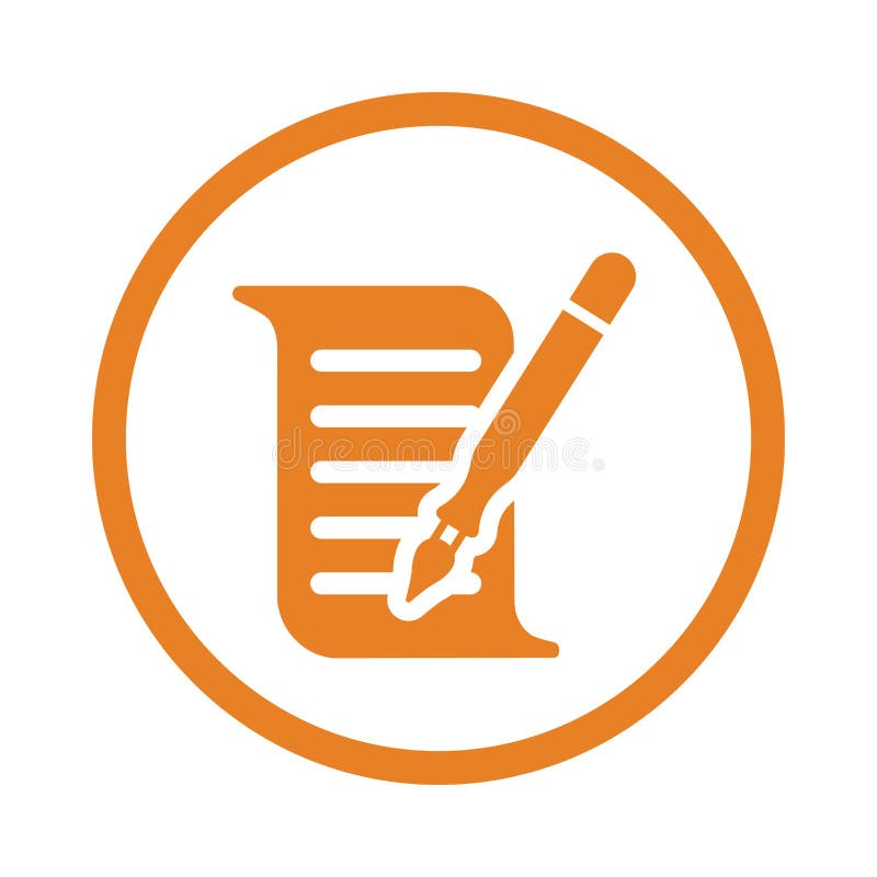 Write, Edit, Writing Icon. Orange Color Vector EPS Stock Vector ...
