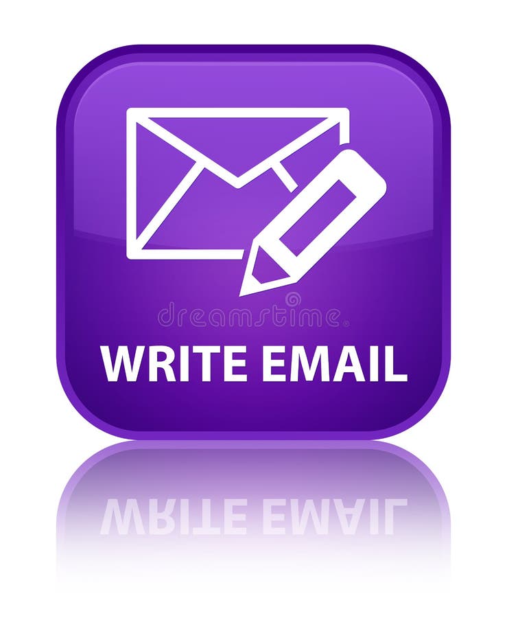 Write Email Special Purple Square Button Stock Illustration ...