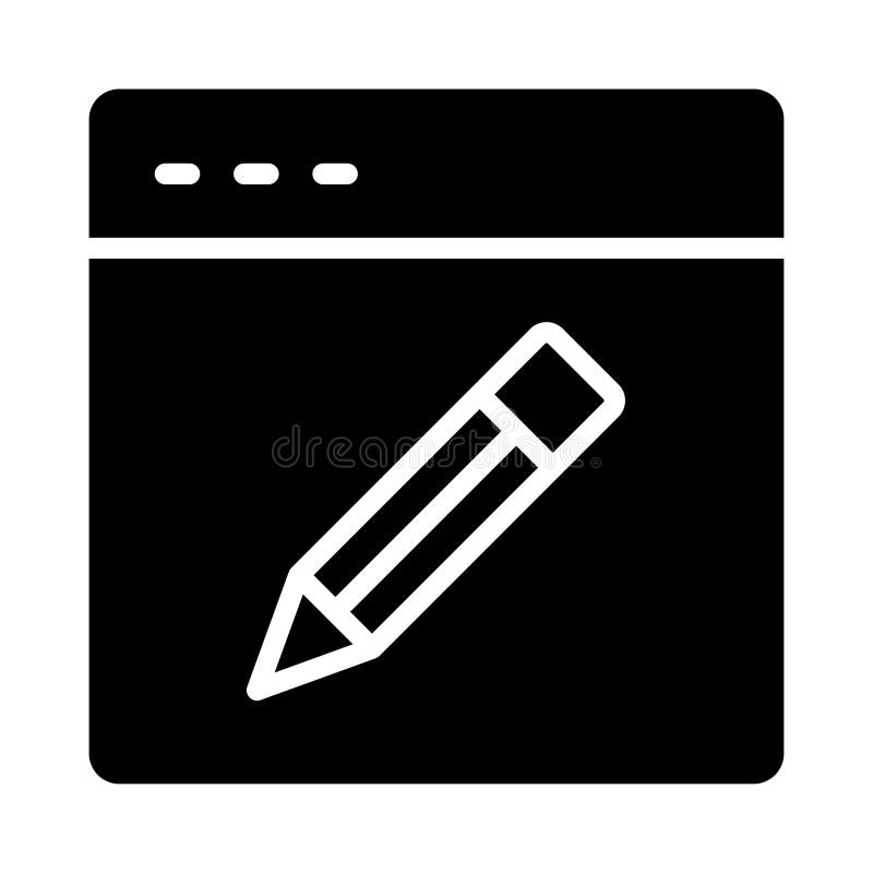 Write Glyph Flat Vector Icon Stock Vector - Illustration of perfect ...