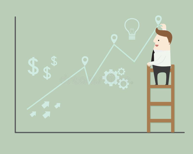 Write graph going up stock vector. Illustration of arrow - 75746439