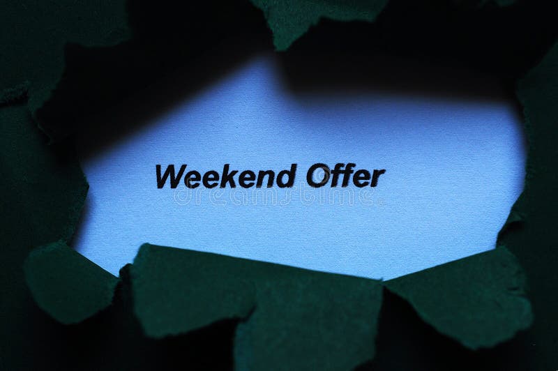 Weekend offer stock illustration. Illustration of number - 363169770
