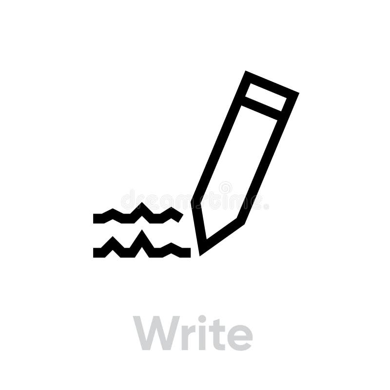 Pen, write icon stock vector. Illustration of write - 174927846