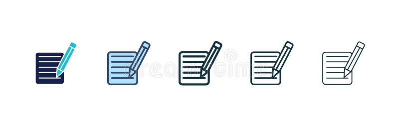 Write Icon Vector Set on White Background Stock Vector - Illustration ...