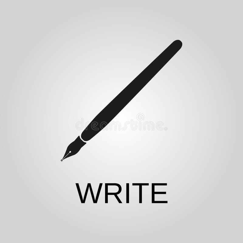 Write Icon. Write Symbol. Flat Design. Stock - Vector Illustration ...